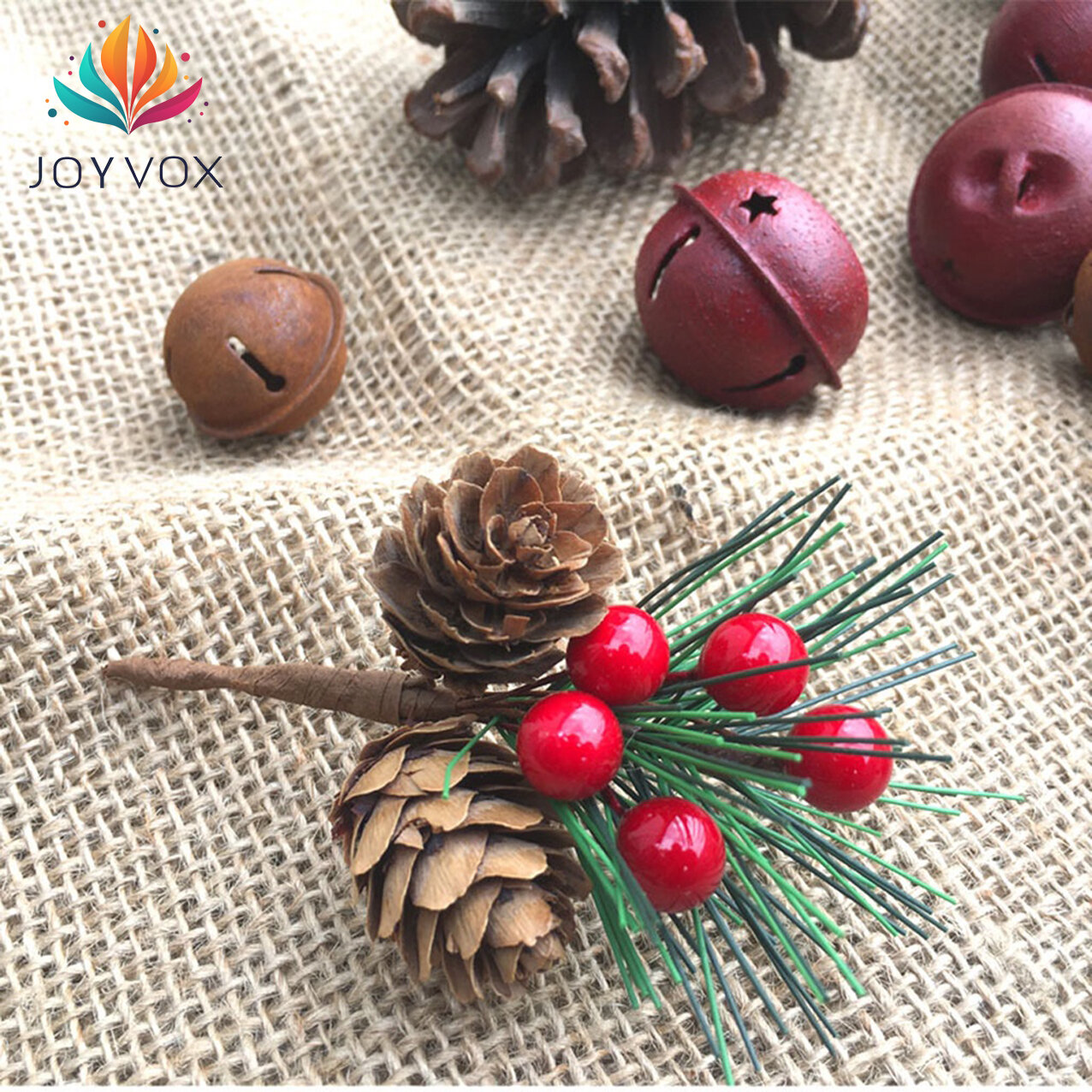 JoyVox Christmas Tree Pine Needle Decorations 10PCS Mini Artificial ...