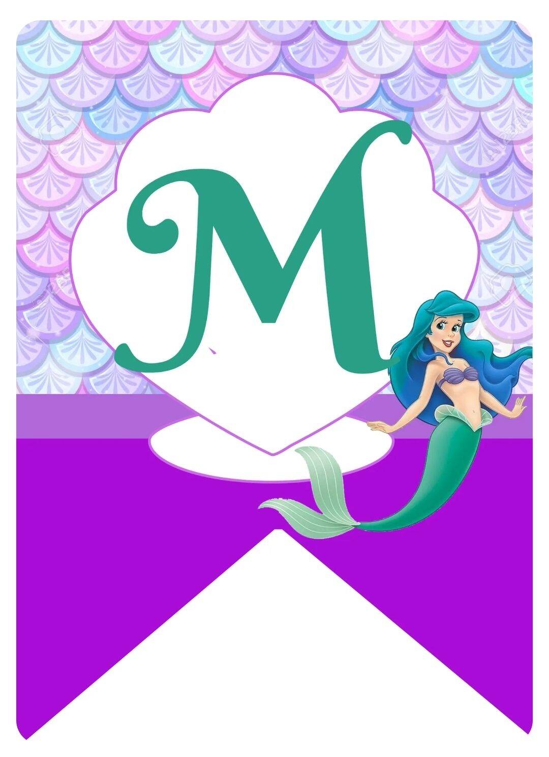 Little Mermaid Theme Personalized Birthday Banner/ Name Banner | Lazada PH
