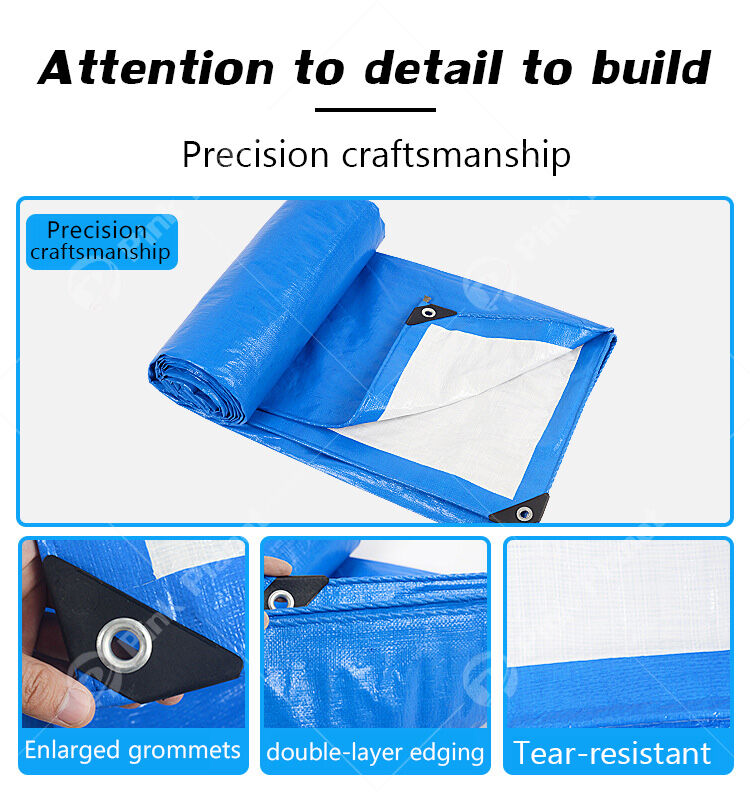 Typhoon resistant trapal waterproof makapal blue and white sale 12X18 ...