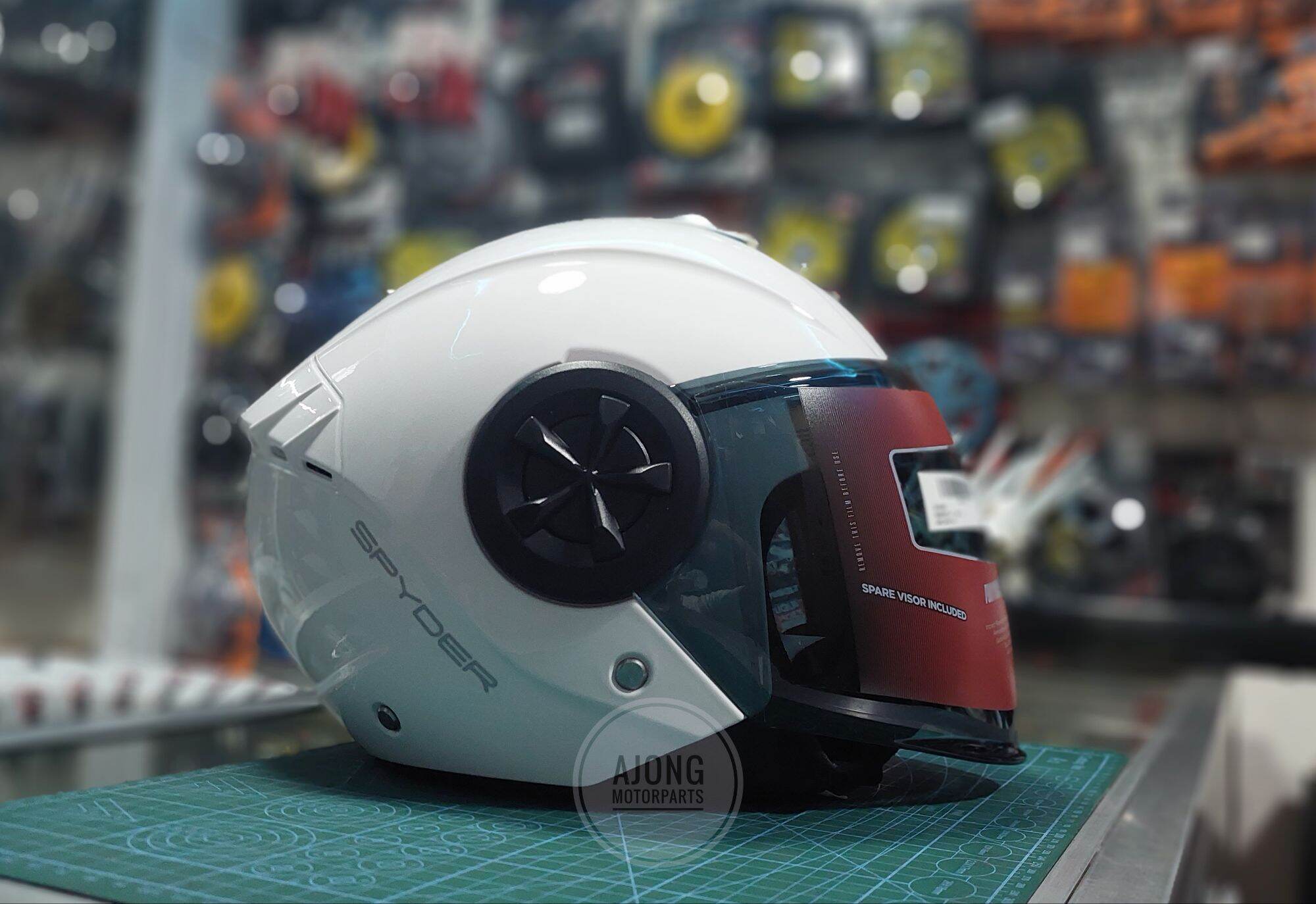 Spyder REBOOT 2.0 ☆ P 1001 S ☆ Half Face Helmet ☆ FREE Clear Visor ...