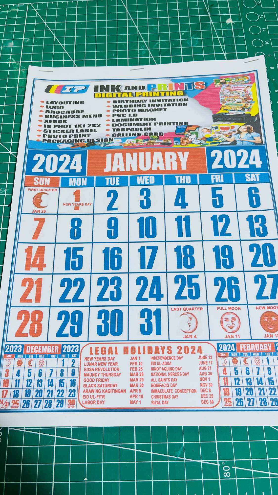 comercial calendar a4 size (personalized) | Lazada PH