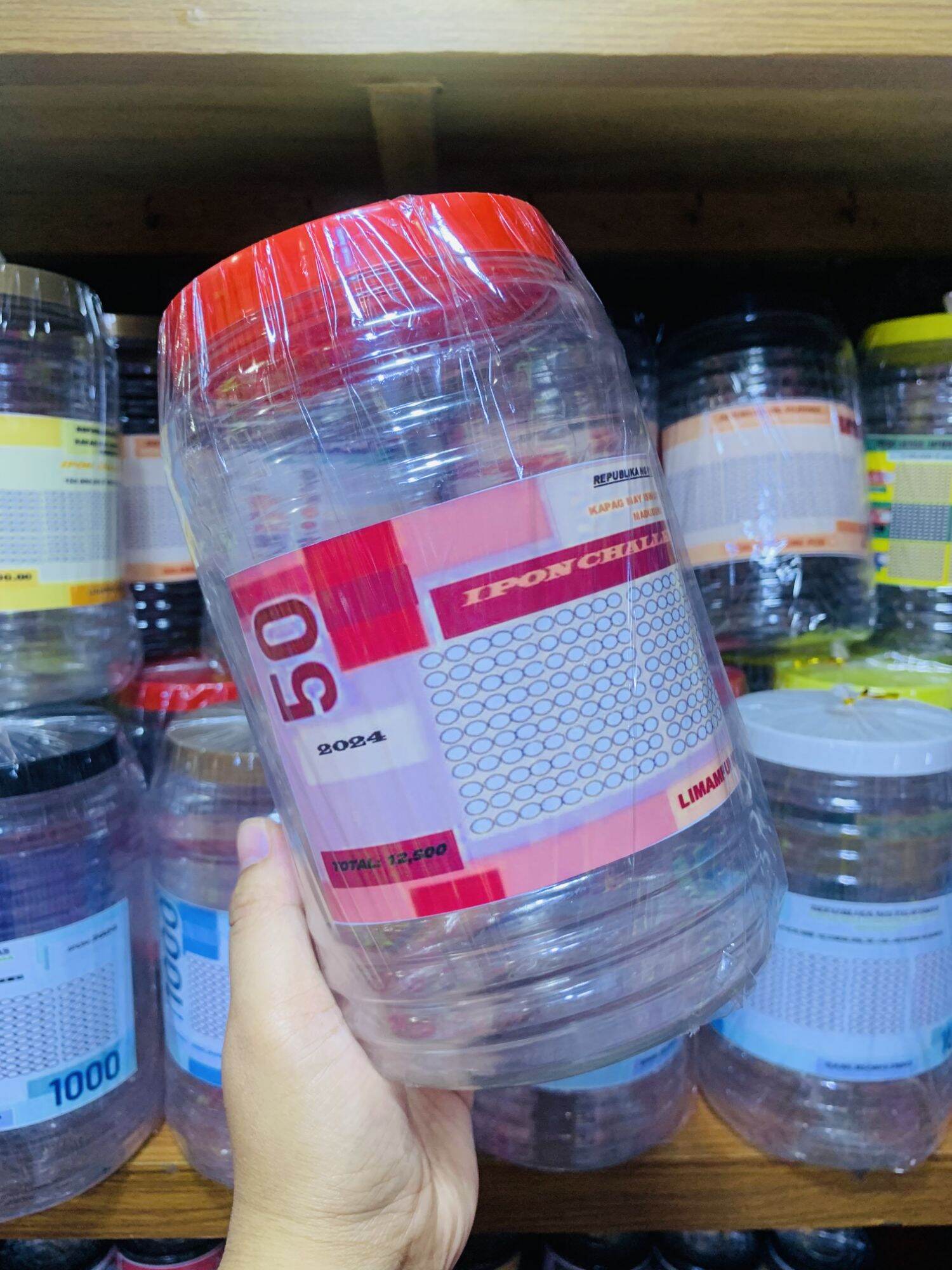 50 ipon challenge transparent JUMBO JAR Alkansya Ipon challenge 2L ...