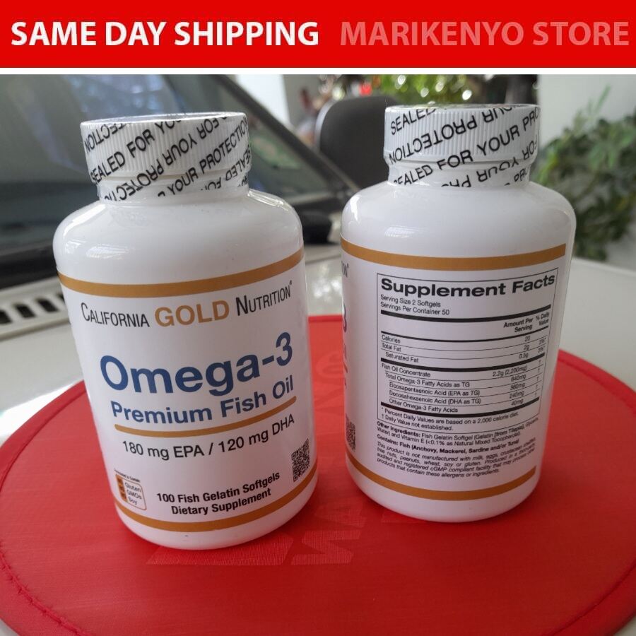 CALIFORNIA GOLD NUTRITION Omega-3 Premium Fish Oil 180 mg EPA /120 mg ...