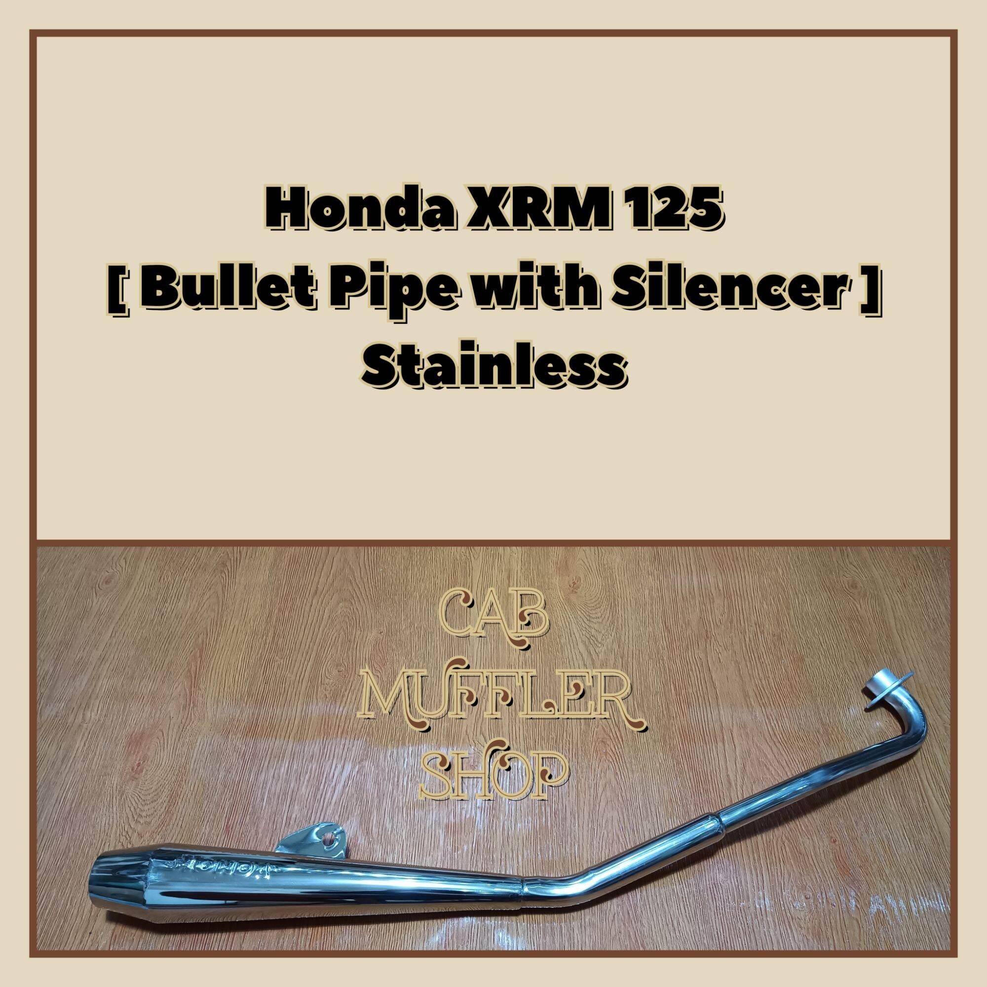 Honda XRM 125 - Bullet Pipe - [ Stainless ] - [ with Silencer ] | Lazada PH
