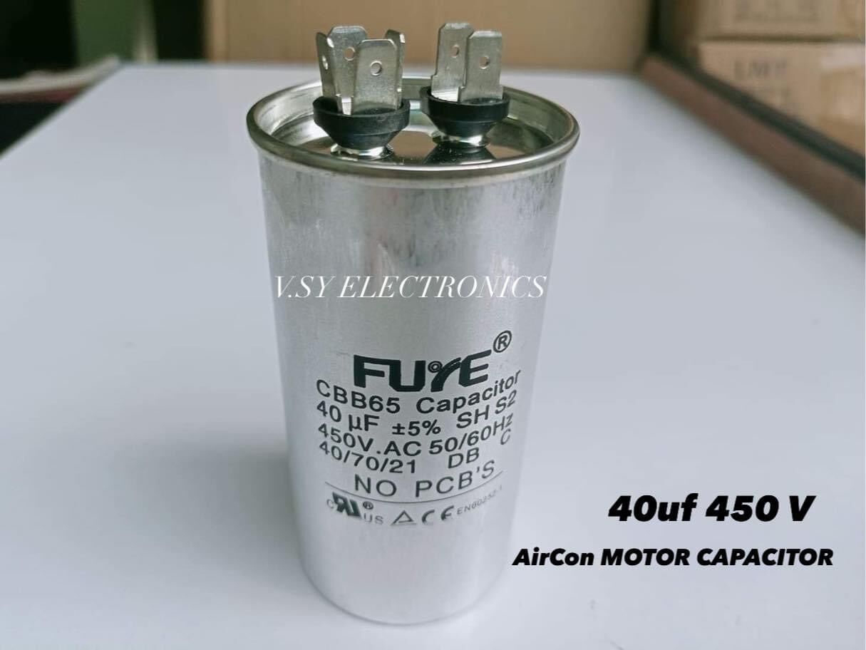 450VAC 40uF MFD +/- 5% 50/60Hz 40/70/21 AC Aircon Capacitor Motor ...