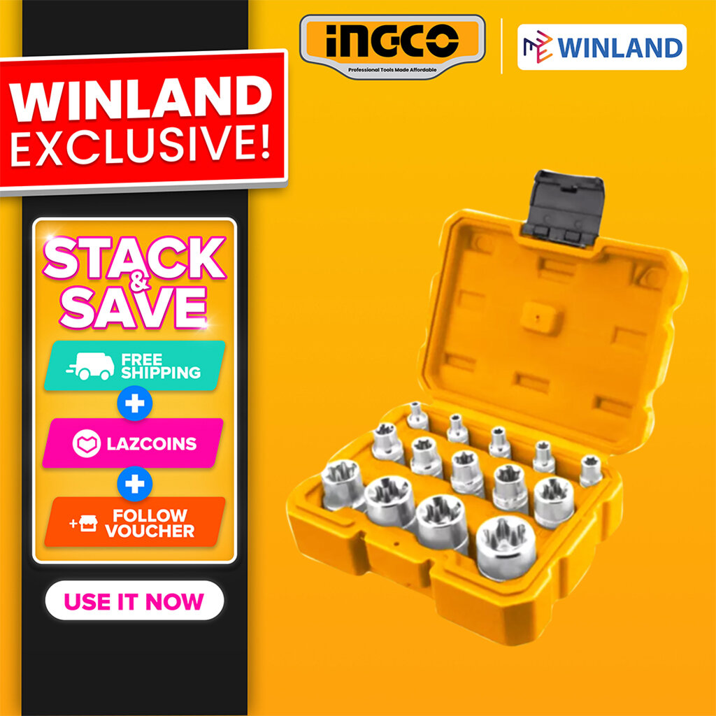 Ingco by Winland 14pcs E-Type Socket Set HKTETS0114 ING-HT | Lazada PH