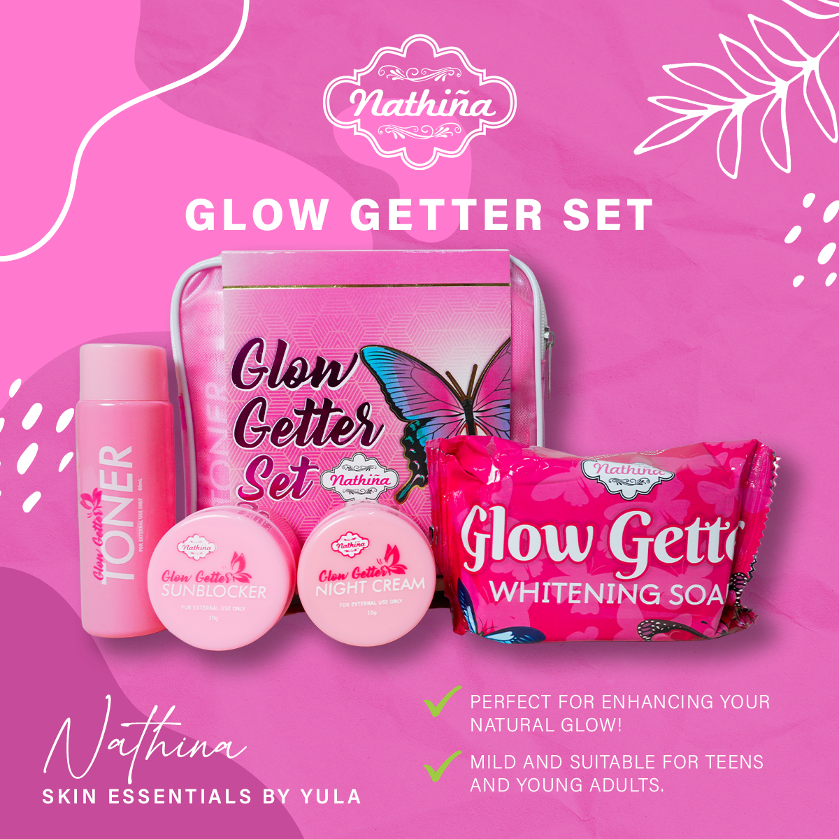 Nathiña Glow Getter Set | rejuvenating set for sensitive skin | Lazada PH