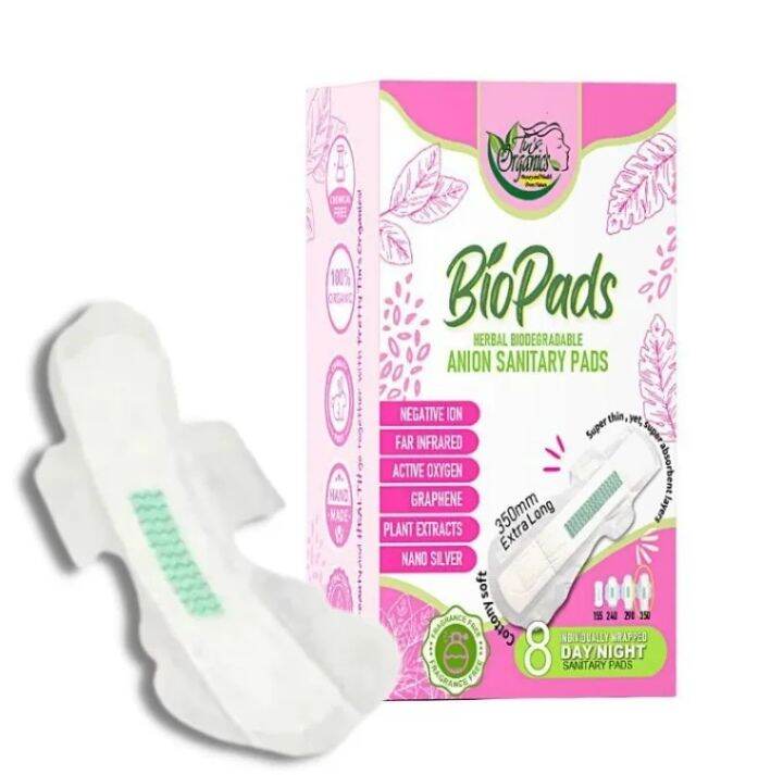 BioPads Herbal Biodegradable Anion Sanitary Pads & Pantyliners | Lazada PH