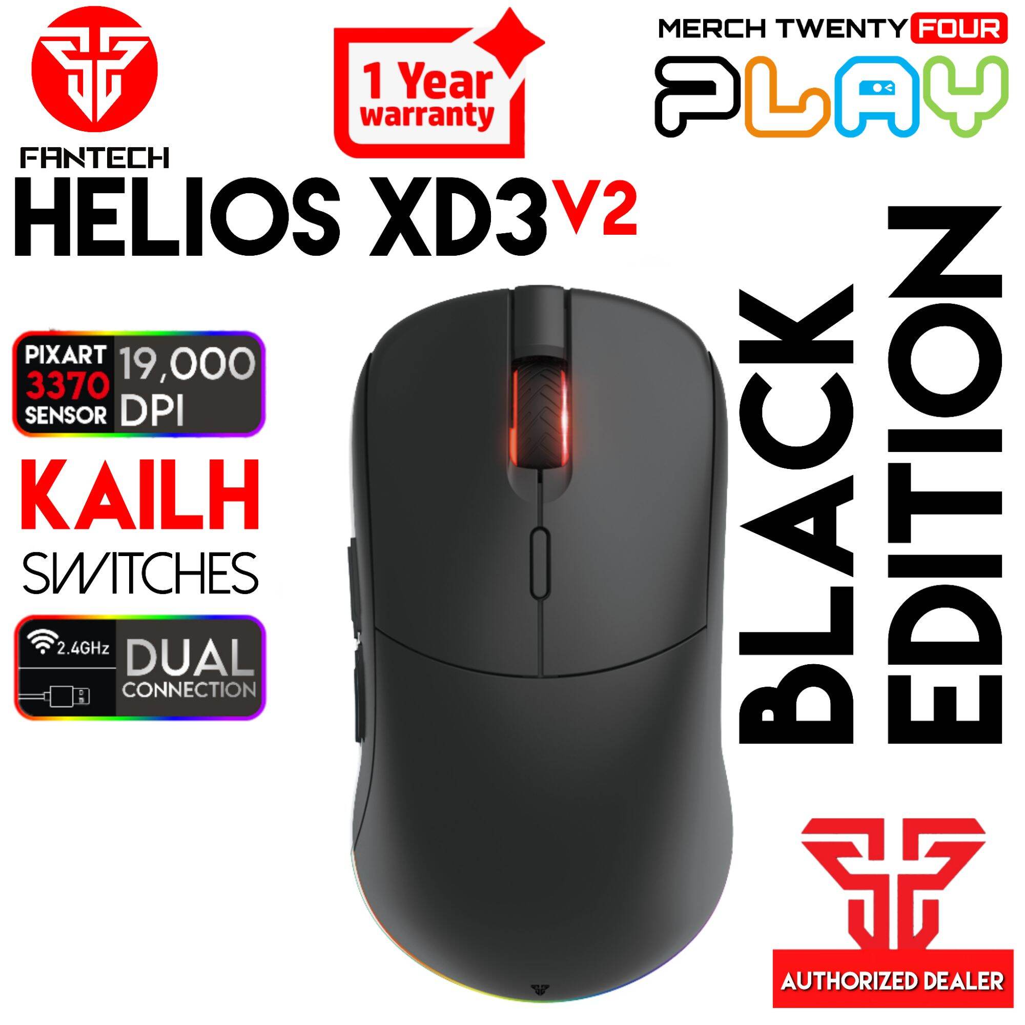 Fantech HELIOS XD3 premium wireless Mouse PIXART 3335 sensor | Lazada PH