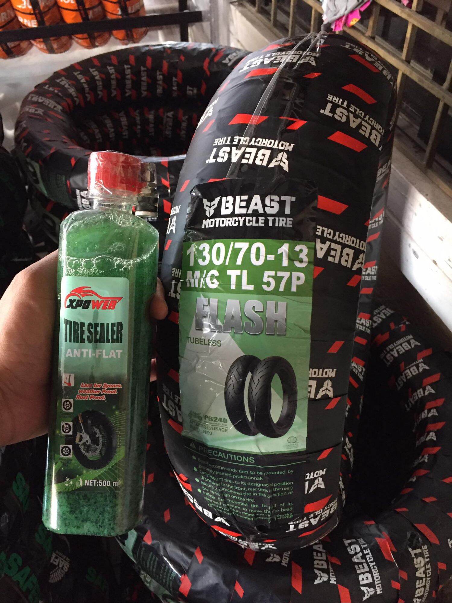 BEAST TIRE (Flash) Size 14" & 13" for Aerox, Nmax, Click, Mio, Beat ...