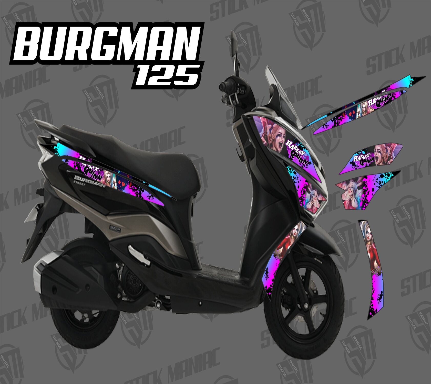 Suzuki Burgman 125 decals stickers, laminated | Lazada