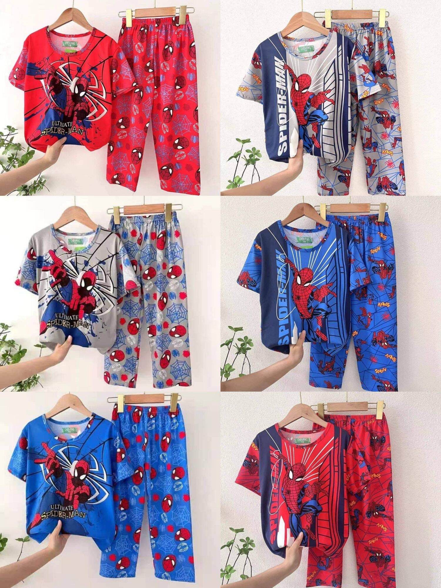 Spider Assorted Terno Pajama Sleepwear for kids | Lazada PH