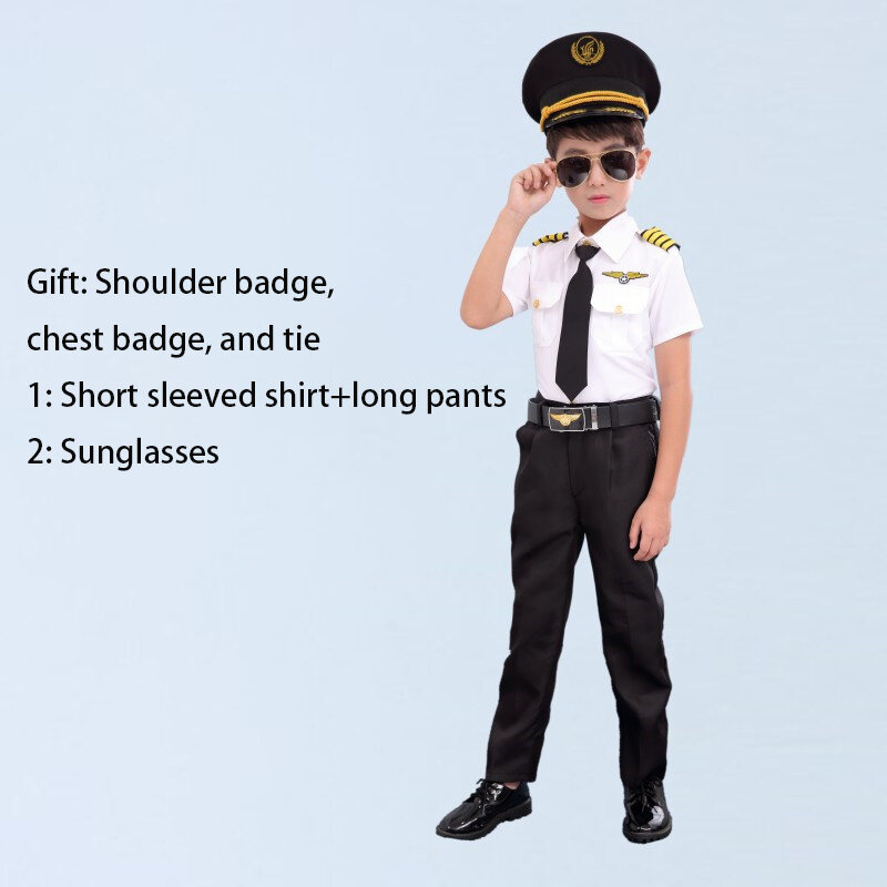 Pilot Costume for Kids Boys Girls Set Career Guidance Costume Airline ...