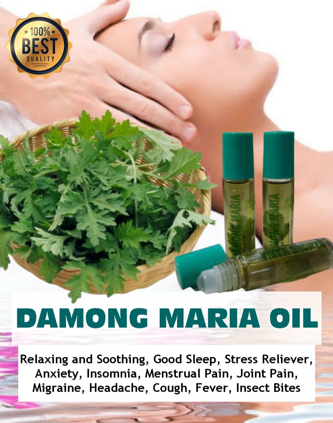 MVPM Mugwort Damong Maria Healing Oil roll on for Migraine Insomnia ...