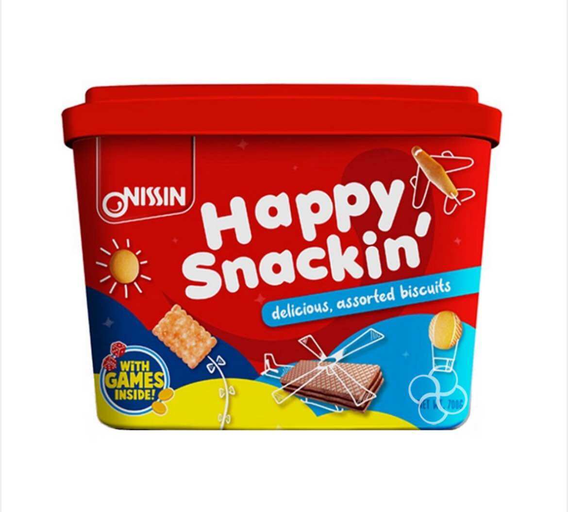 Nissin Happy Snackin' Assorted Biscuits Tub 700g | Lazada PH