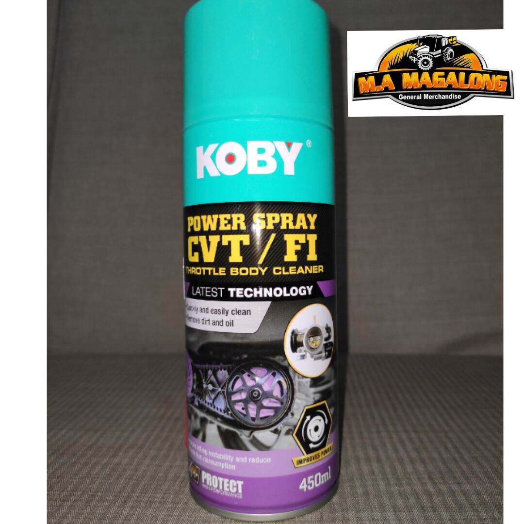 KOBY POWER SPRAY CVT / FI THROTTLE BODY CLEANER 450ML | Lazada PH