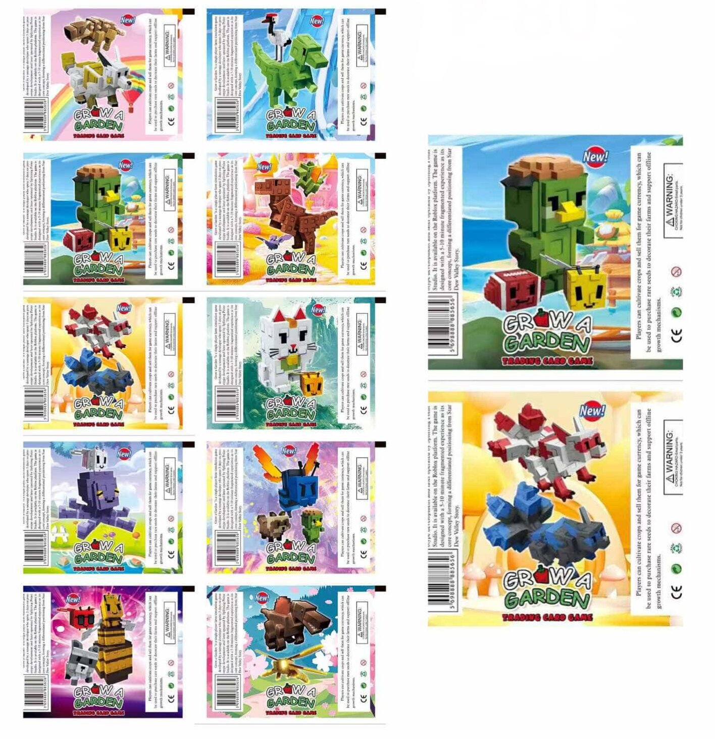 36 PACK TIE TRADING CARDS GROW A GARDEN PACK, PANINDA | Lazada PH