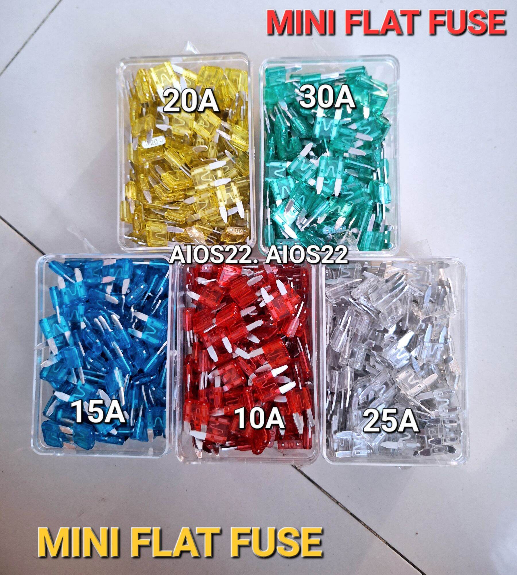 [30pcs] FLAT FUSE MINI/STANDARD 10A, 15A, 20A, 25A & 30A | Lazada PH