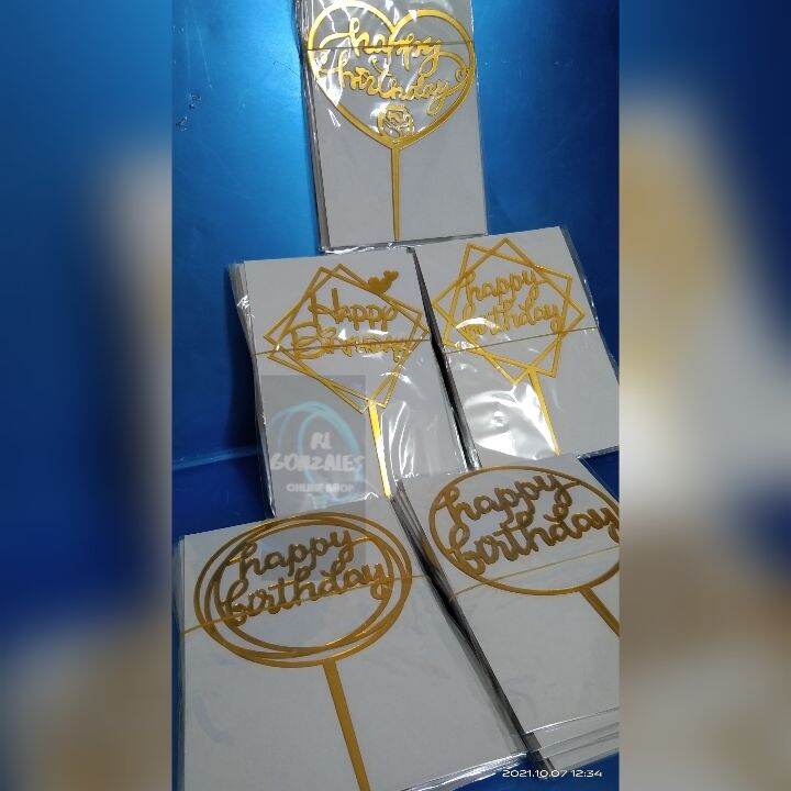 Acrylic cake topper happy birthday | Lazada PH