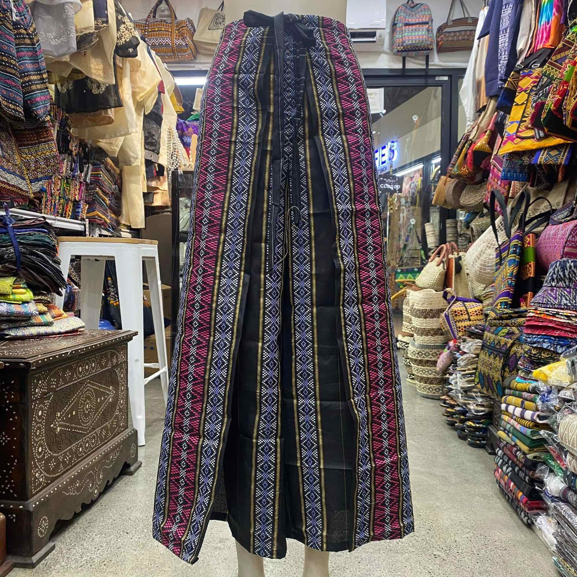 Davao Batik Pants Metallic Wrap Around Pants / Mindanao Formal Attire ...