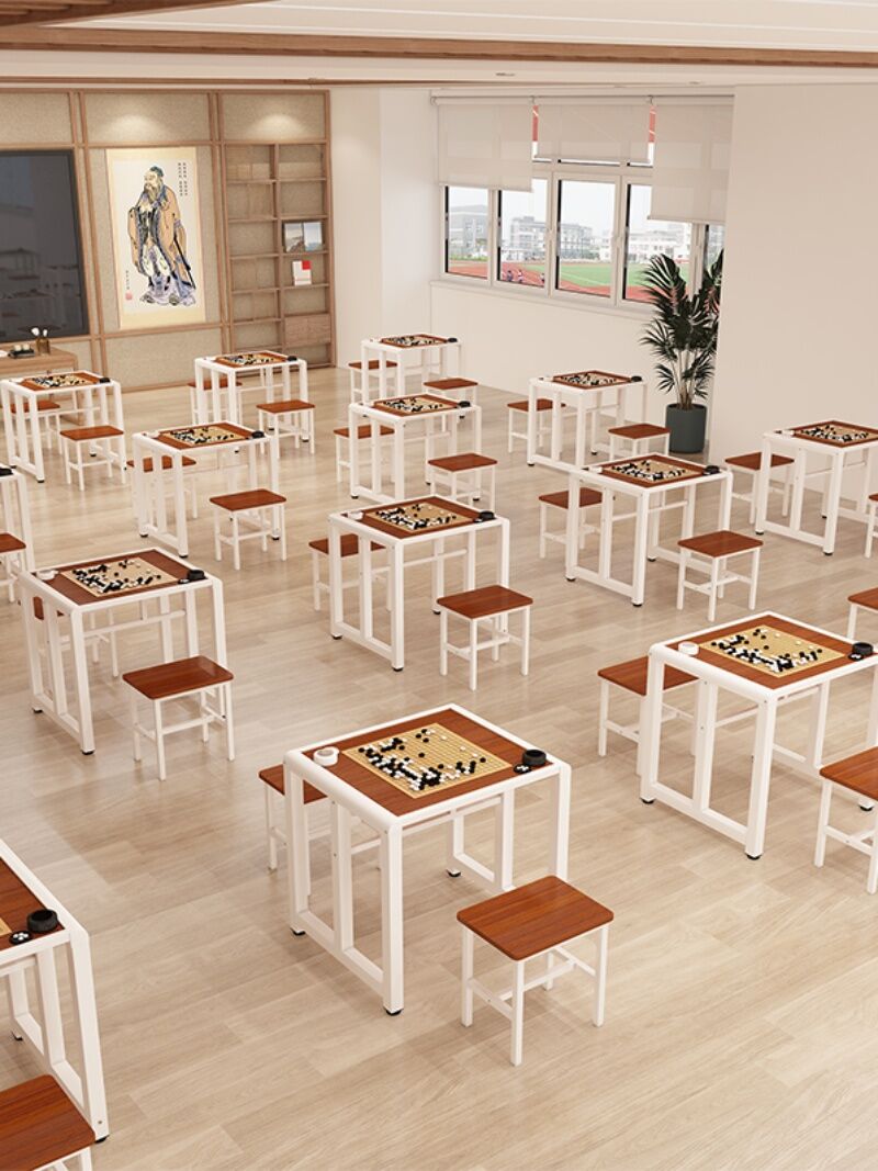 Go Classroom Table Training Class Table and Chair Chess Calligraphy Table Student Chess Multi ...