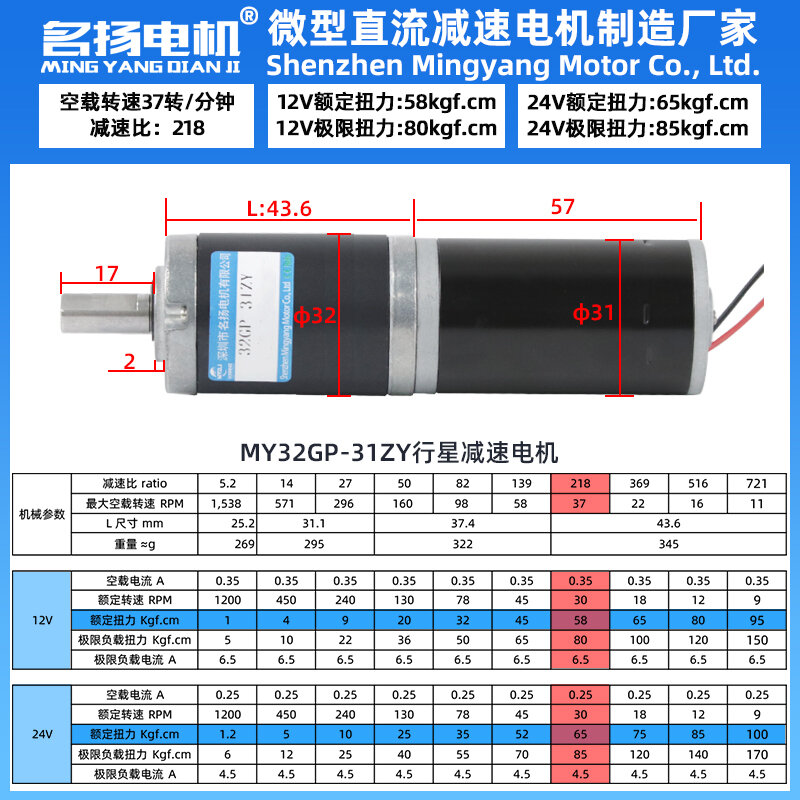 DC Gear Motor 12v24v Planetary Gear Box Famous 32gp-31zy Miniature ...
