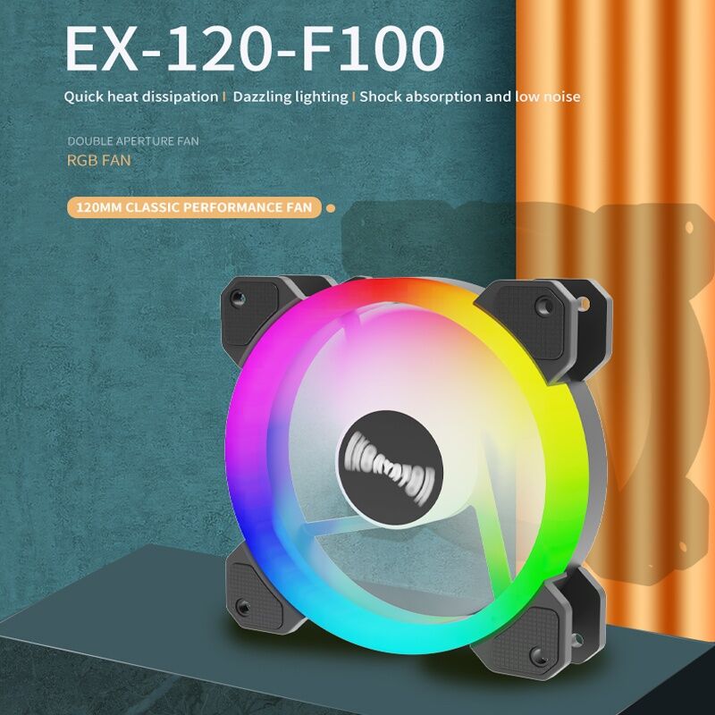 120mm 12V RGB Fan Computer Case PWM CPU Cooler Water Cooling Fan ...