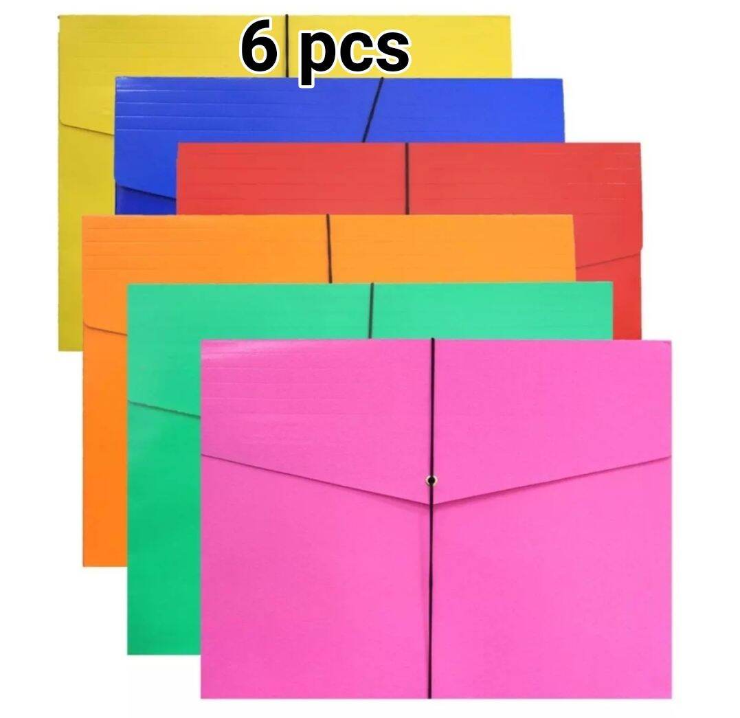 assorted color expanded envelope long envelope with garter (12/6pcs ...