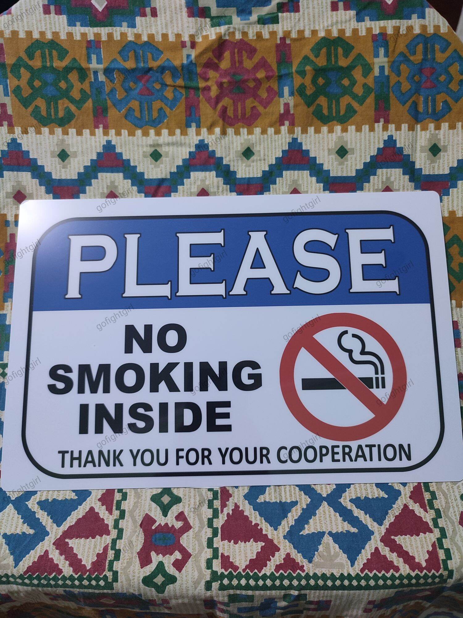 Please No Smoking Inside PVC Signage A4 Size | Lazada PH