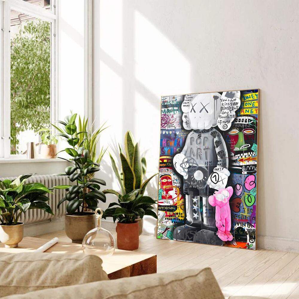 K-Kaws Cute L-Luxury Poster Posters Sticky HD Quality Wall Art Retro ...