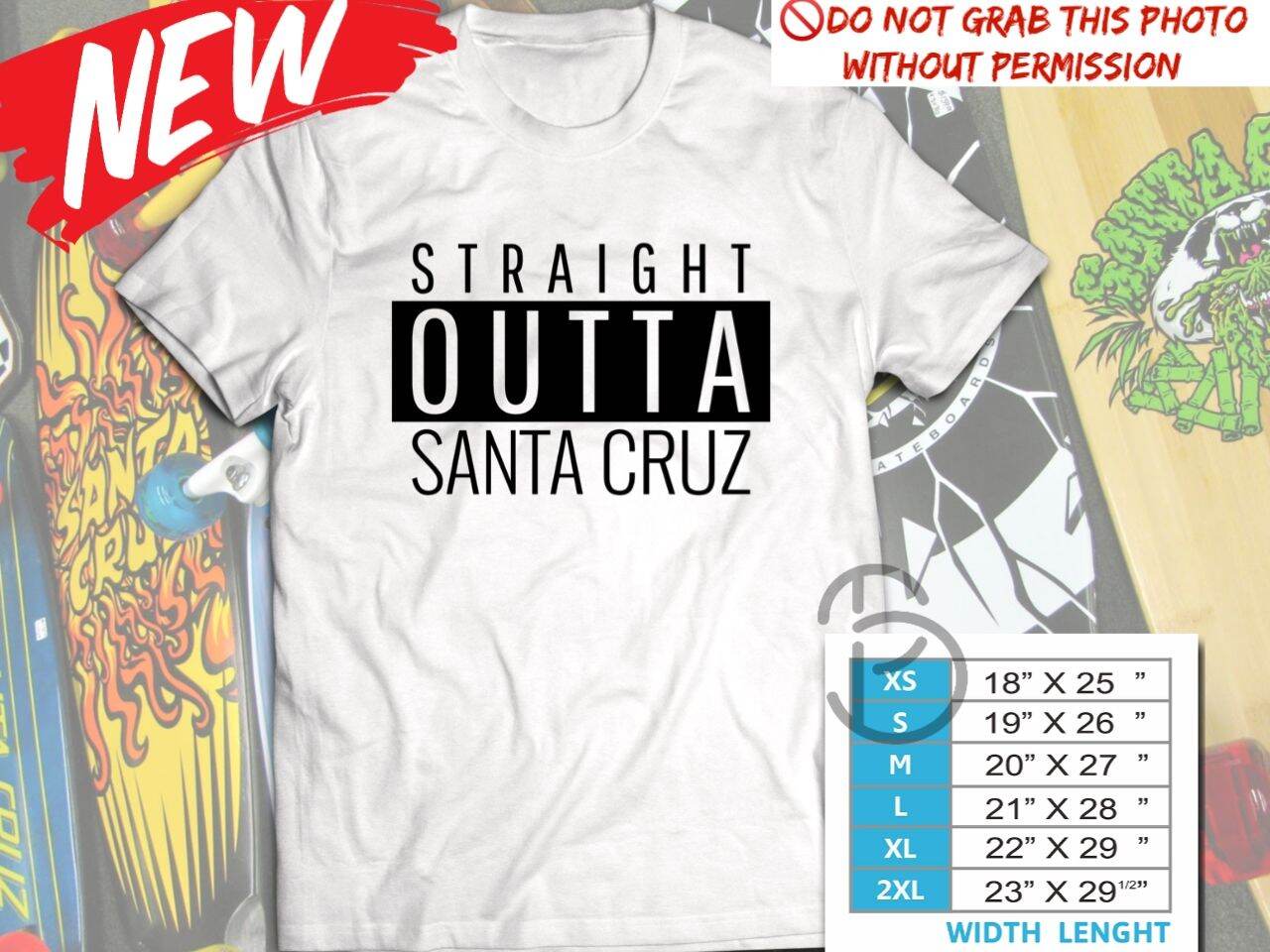 Straight Outta SANTA CRUZ with FREE STICKERS | Lazada PH