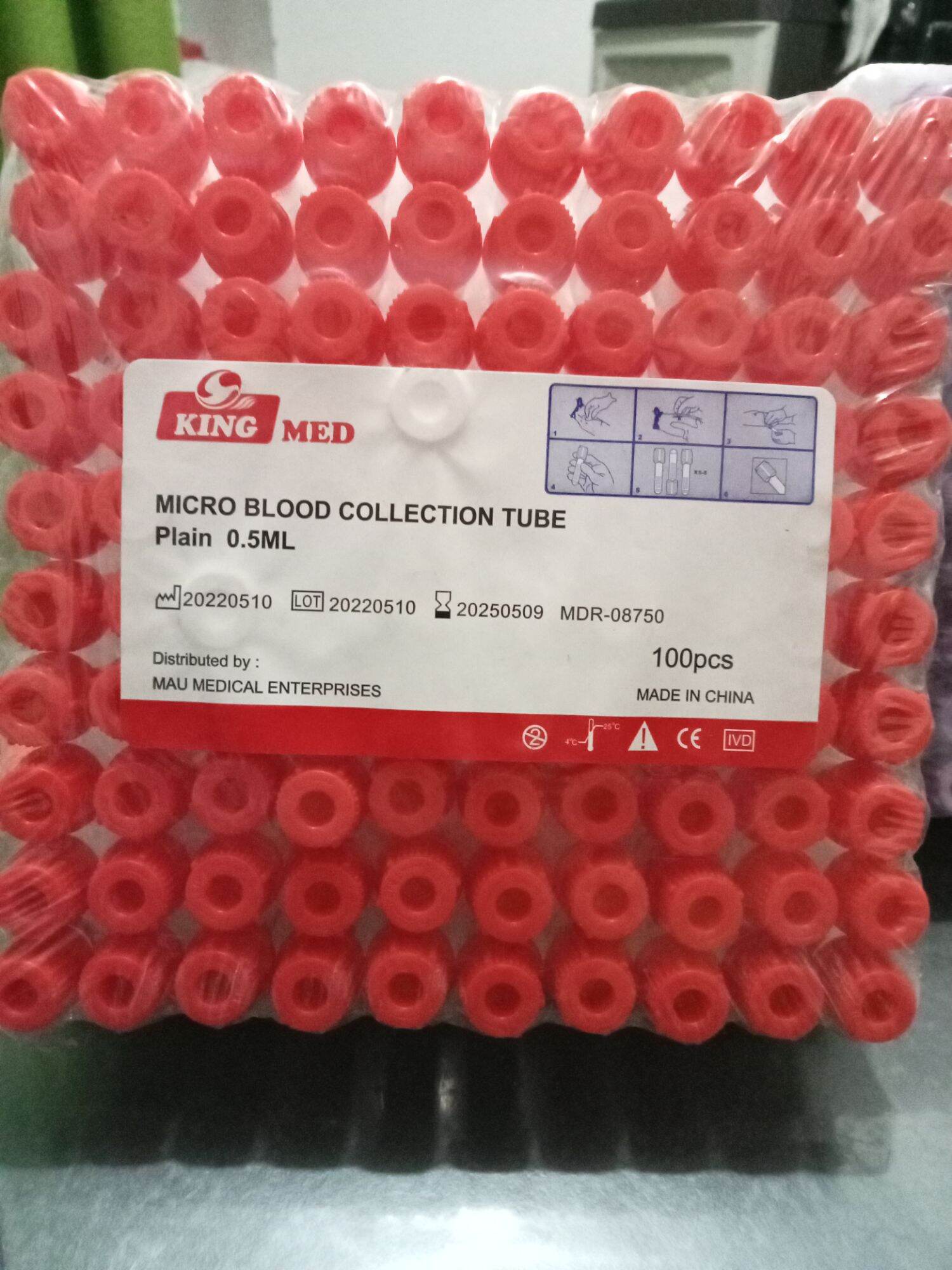 Vaccutainer tube .5ml red and violet top | Lazada PH