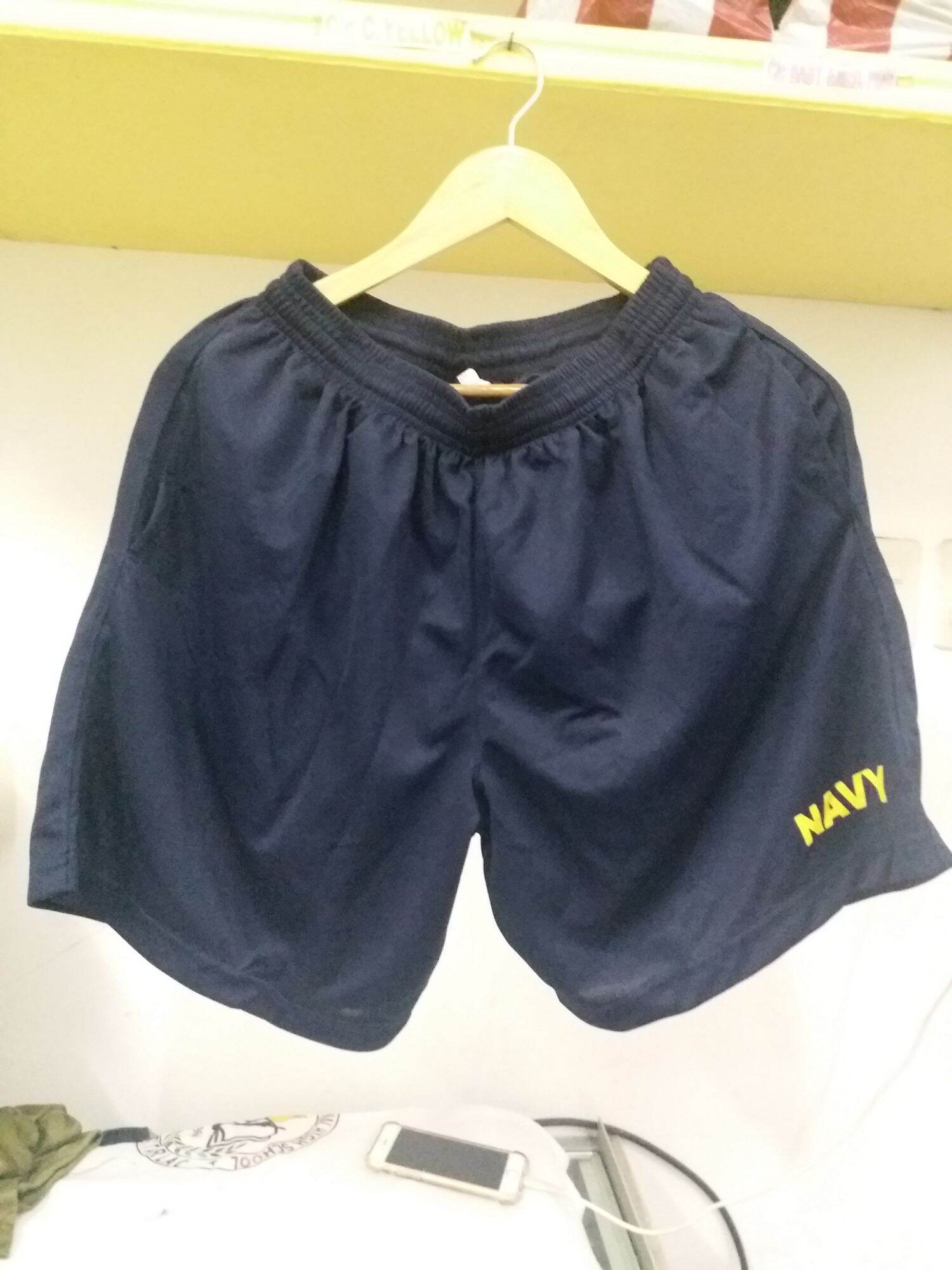 Navy Working Short Yellow Print Rubberized Lazada Ph