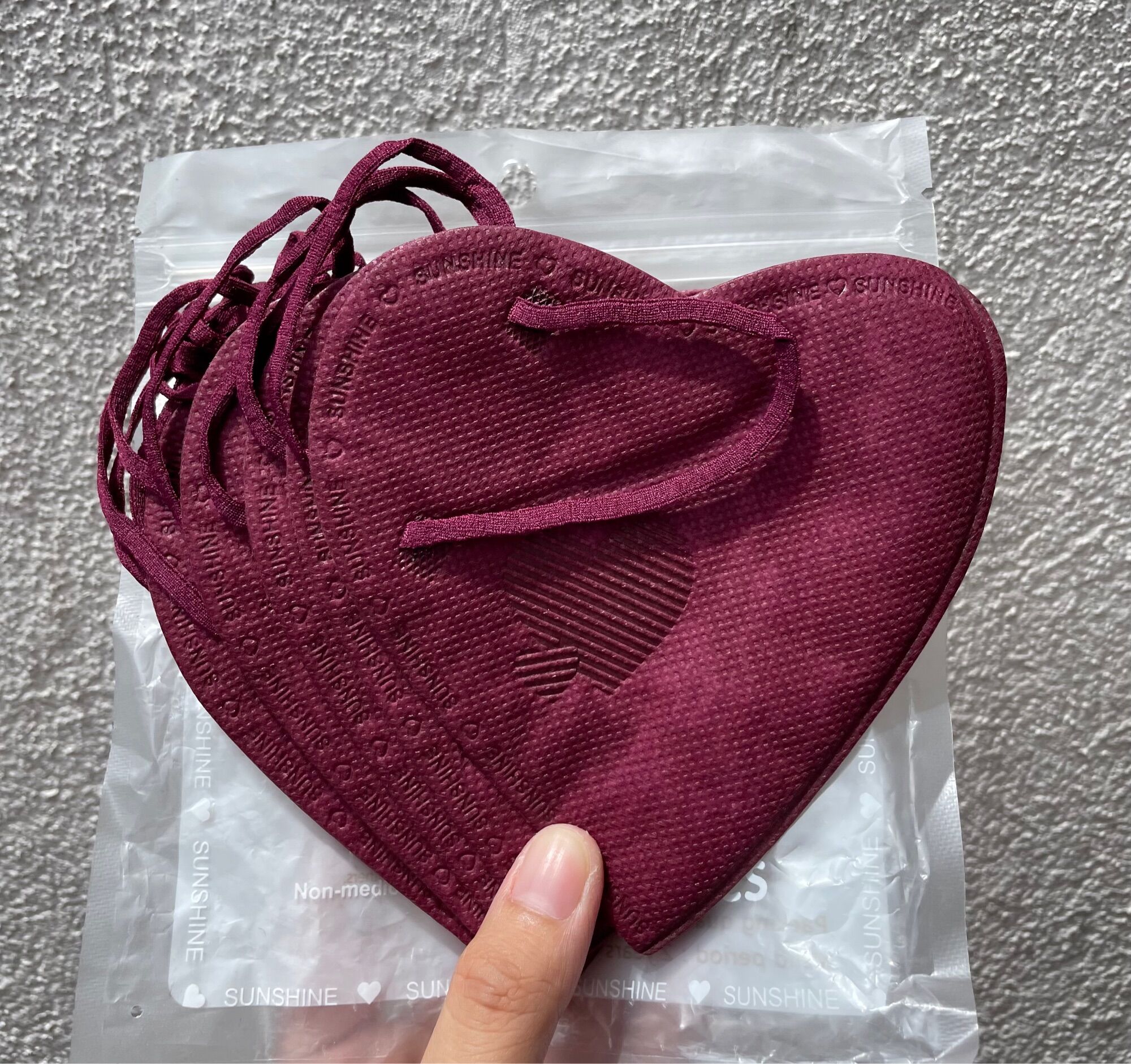 3D Heart shaped facemask Red 10pcs | Lazada PH