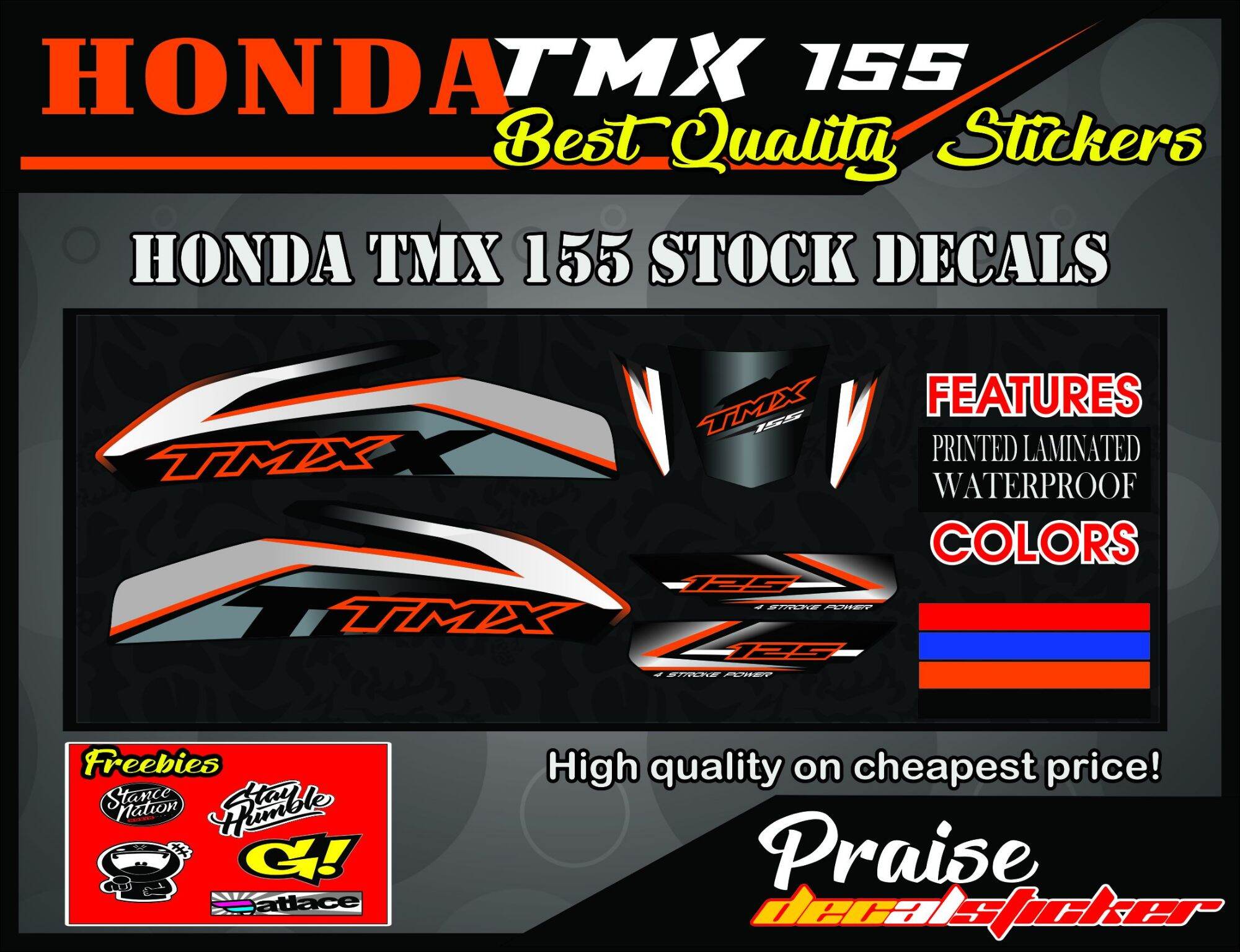 HONDA TMX155 STOCK DECALS🔥🔥 | Lazada PH