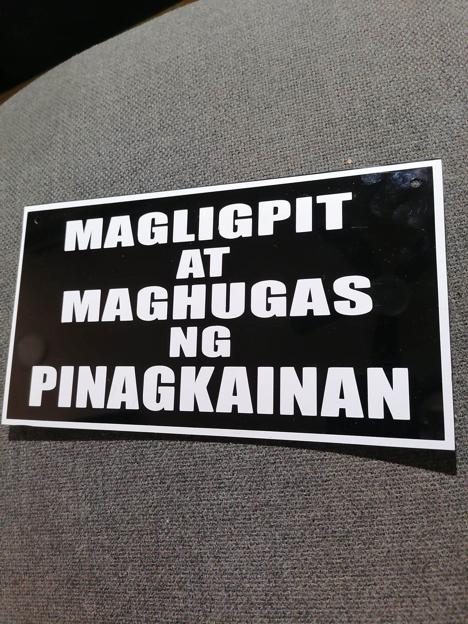 MAGLIGPIT AT MAGHUGAS NG PINAGKAINAN SIGNAGE | Lazada PH