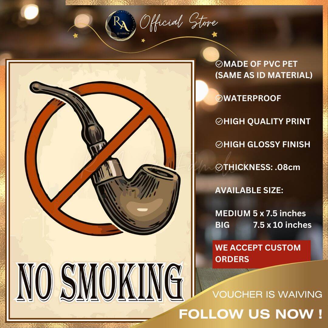 R.A PVC NO SMOKING SIGN | SMOKING AREA | DESIGNATED SMOKING AREA ...