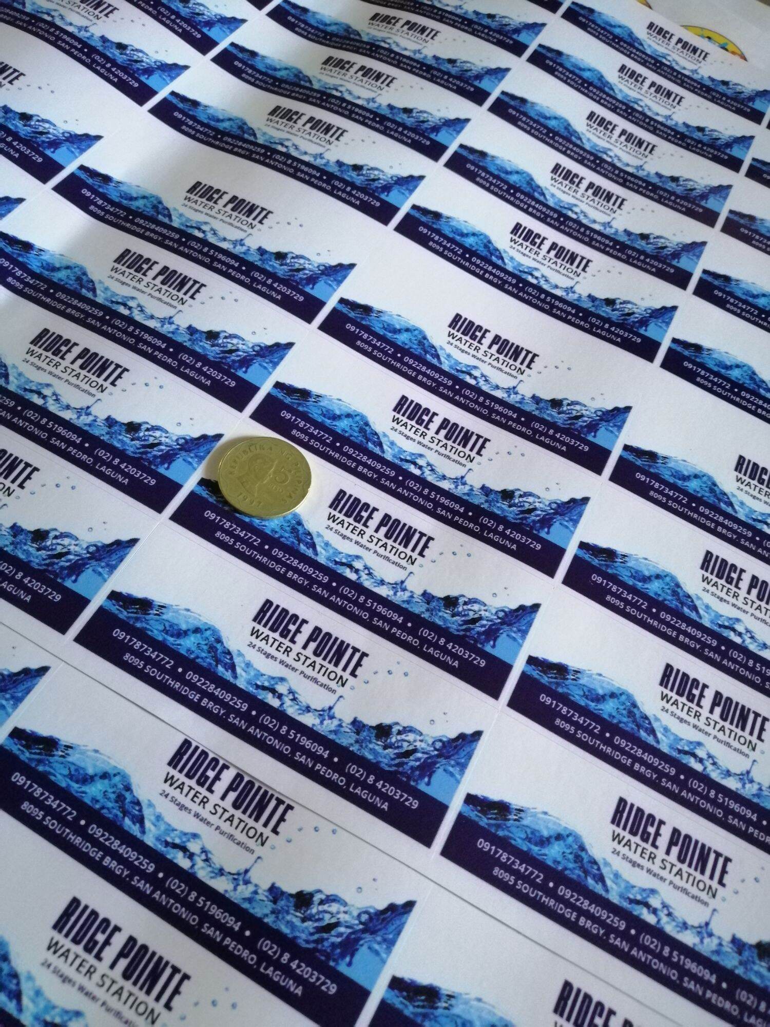 WATER REFILLING STATION PET BOTTLE STICKER WATERPROOF (100pcs/set ...