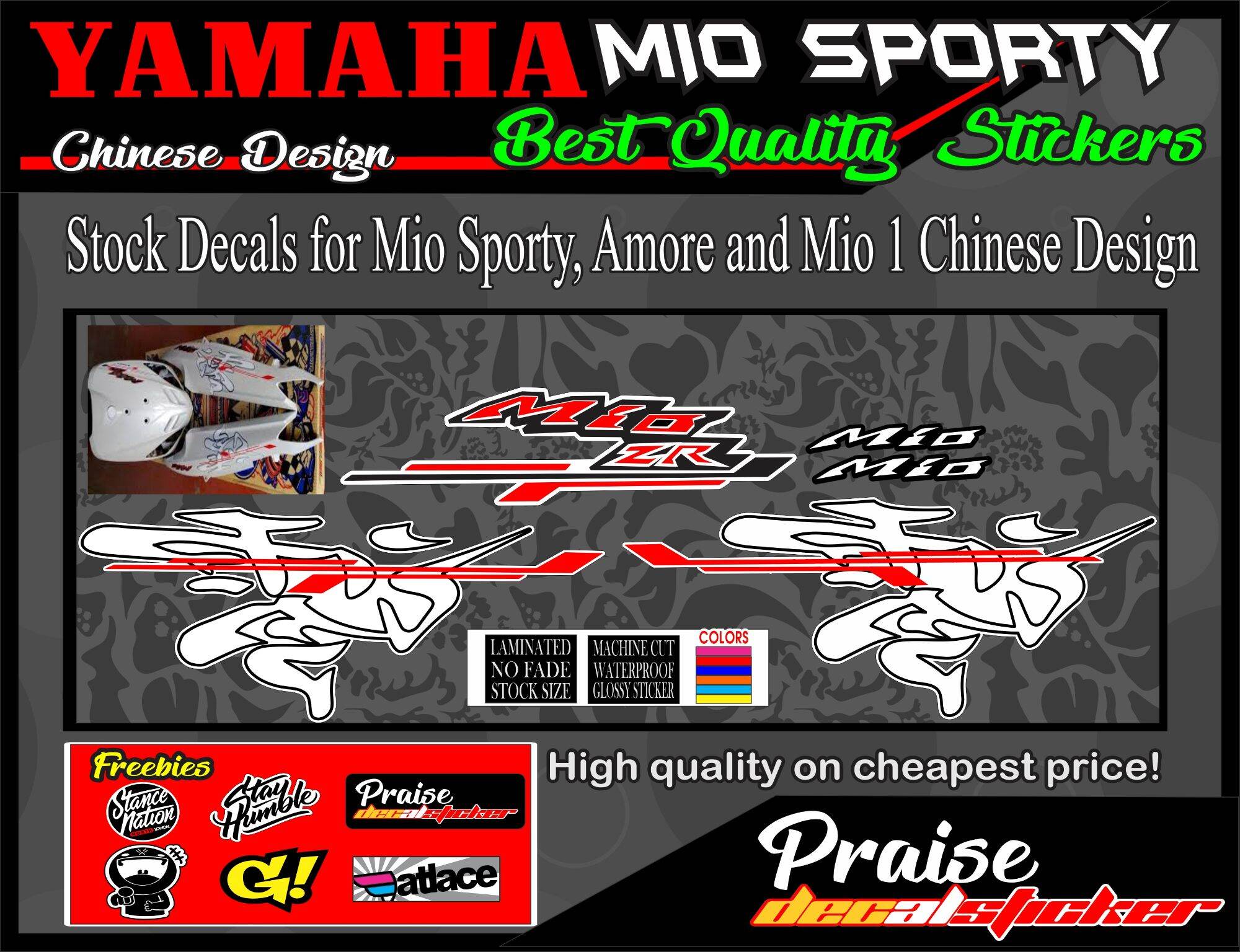 Yamaha Mio Amore Sticker Orange