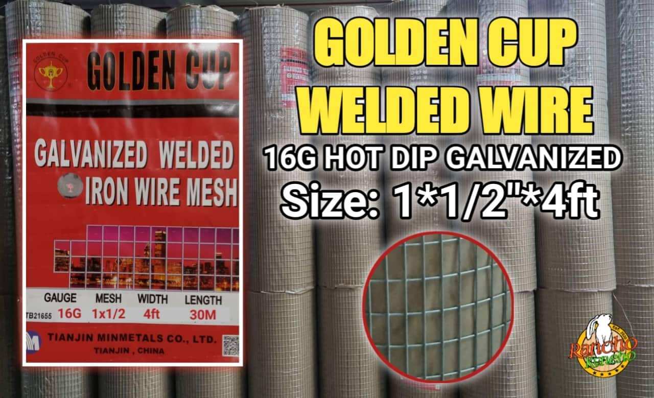 6/7/8/10 meters (1x1/2x4ft) Galvanized welded wire Golden cup G16 ...