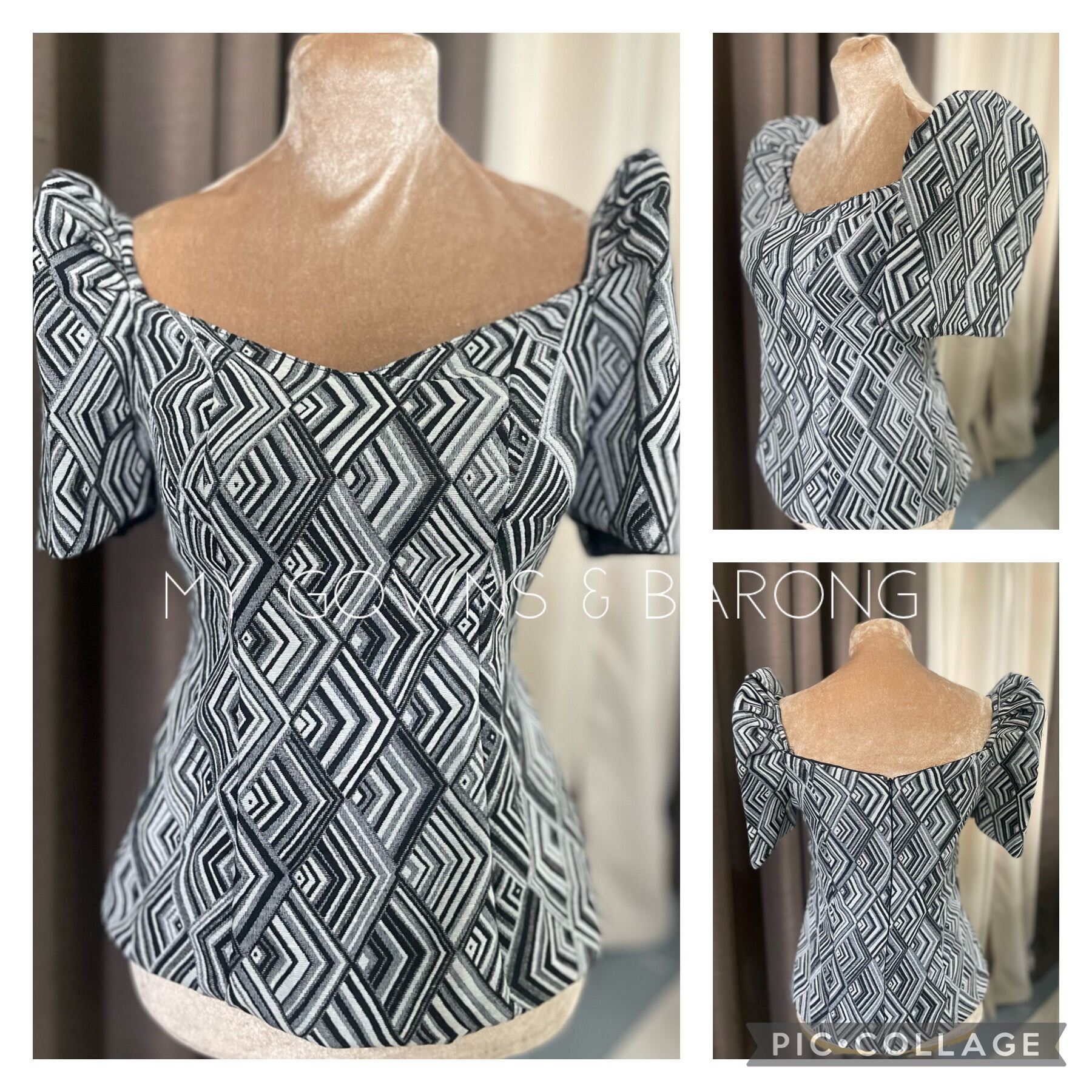 Modern Filipiniana Blouse (Aztec Design) | Lazada PH