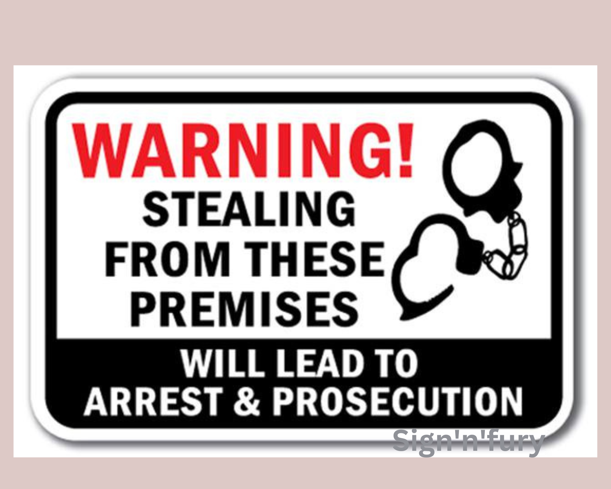 Warning Stealing from these premises Signage a4 size | Lazada PH