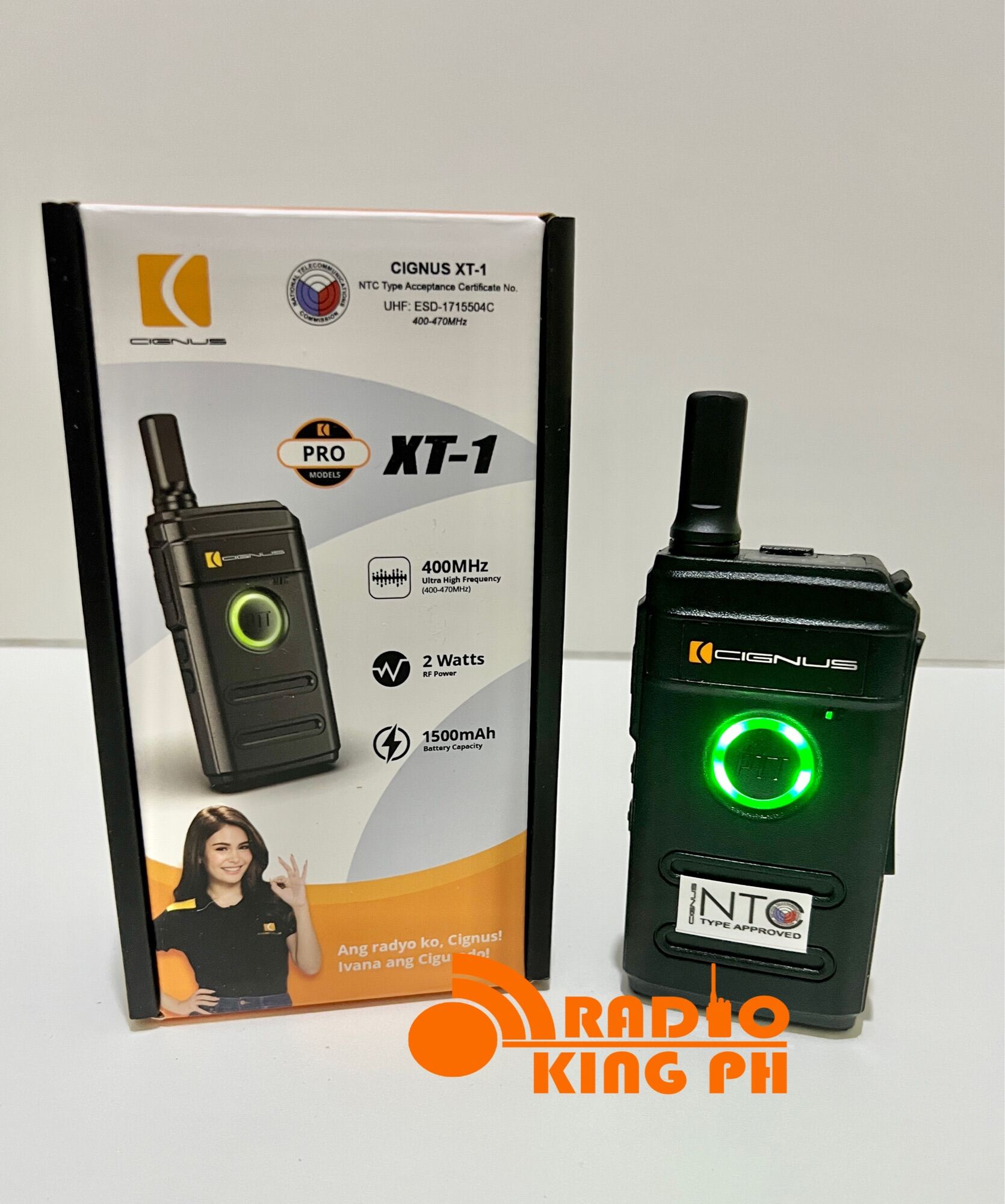 NEW CIGNUS XT1 UHF Dual PTT New Packaging Cignus XT-1 uHF Radio | Lazada PH