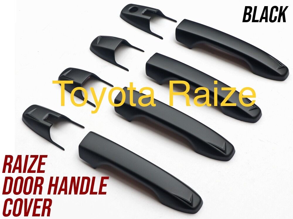 TOYOTA RAIZE MATTE BLACK OUTER DOOR HANDLE COVERS | Lazada PH