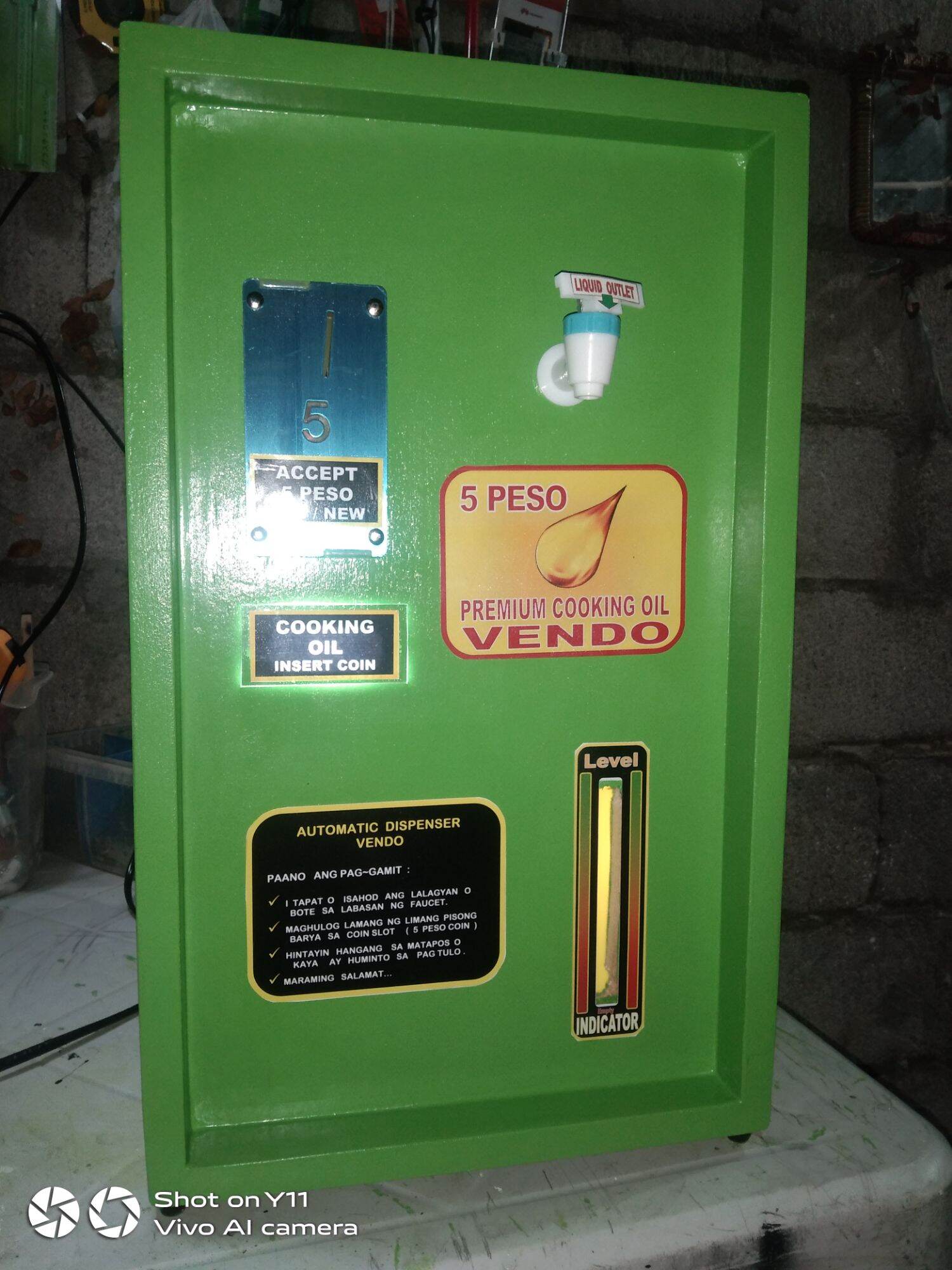 water or liquid Cooking OiL liquid vendo machine 7Liter storage ...