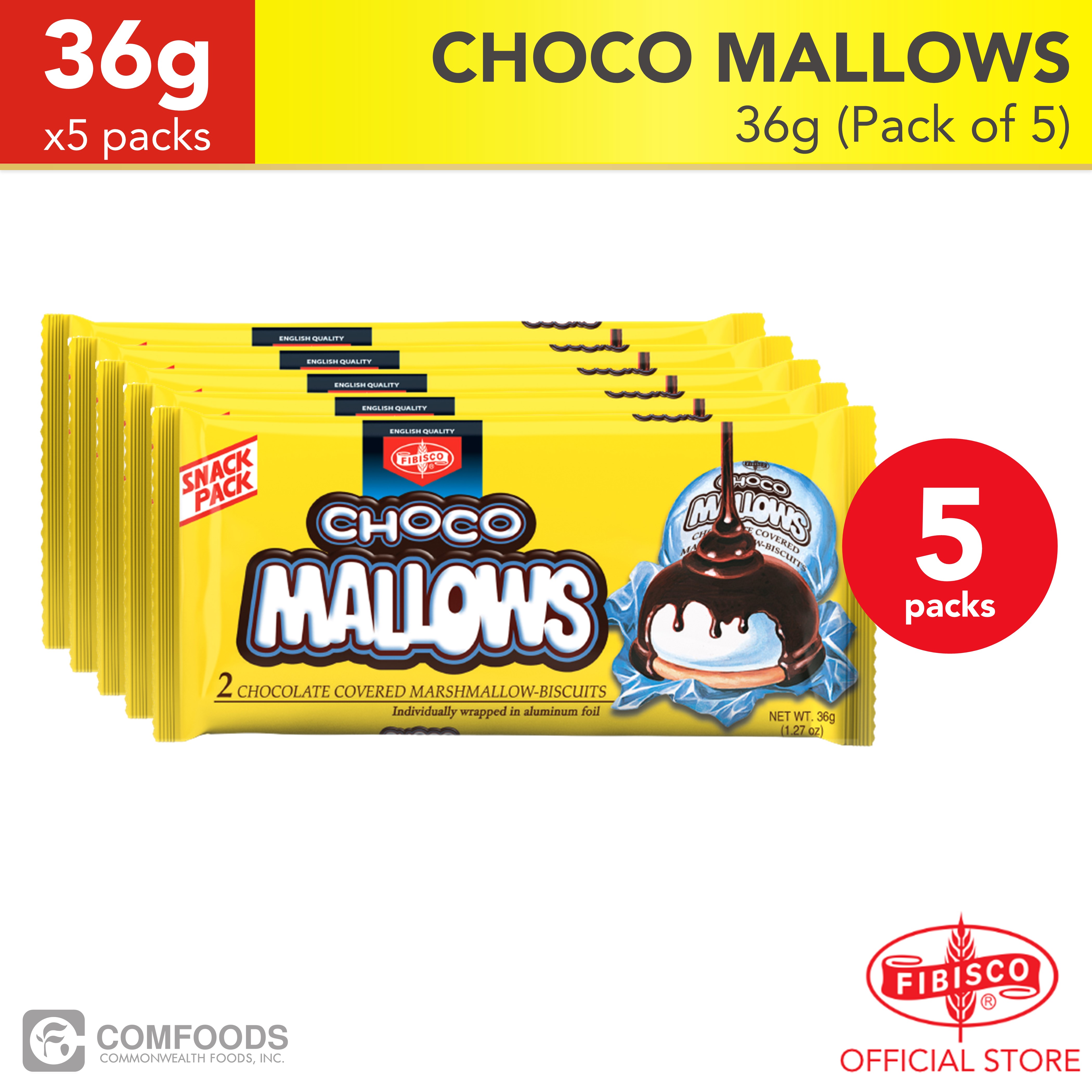 FIBISCO Choco Mallows Snack Pack 36g | Lazada PH