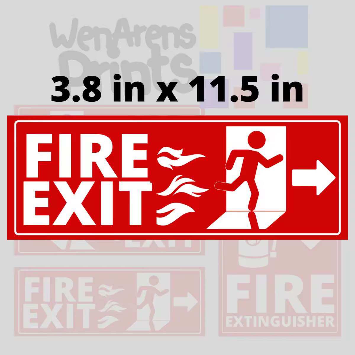 Fire Exit Fire Extinguisher LAMINATED Waterproof makapal | Lazada PH