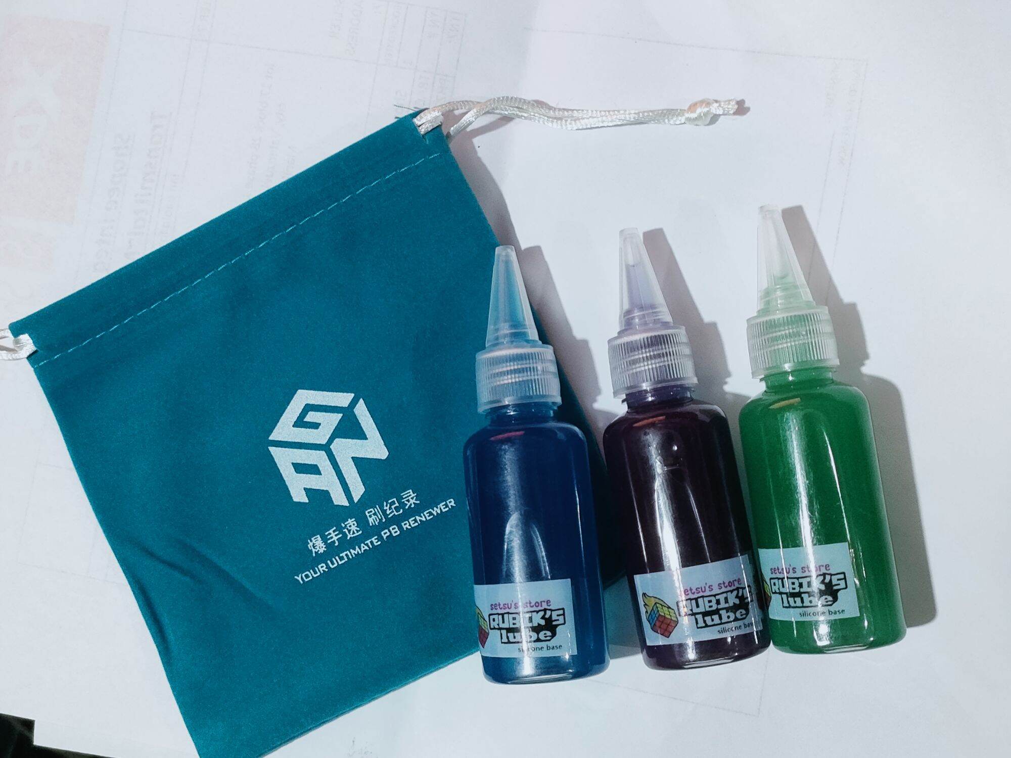 Rubiks Cube Lube Set of 3pcs 30ml Free GAN Cube Pouch | Lazada PH