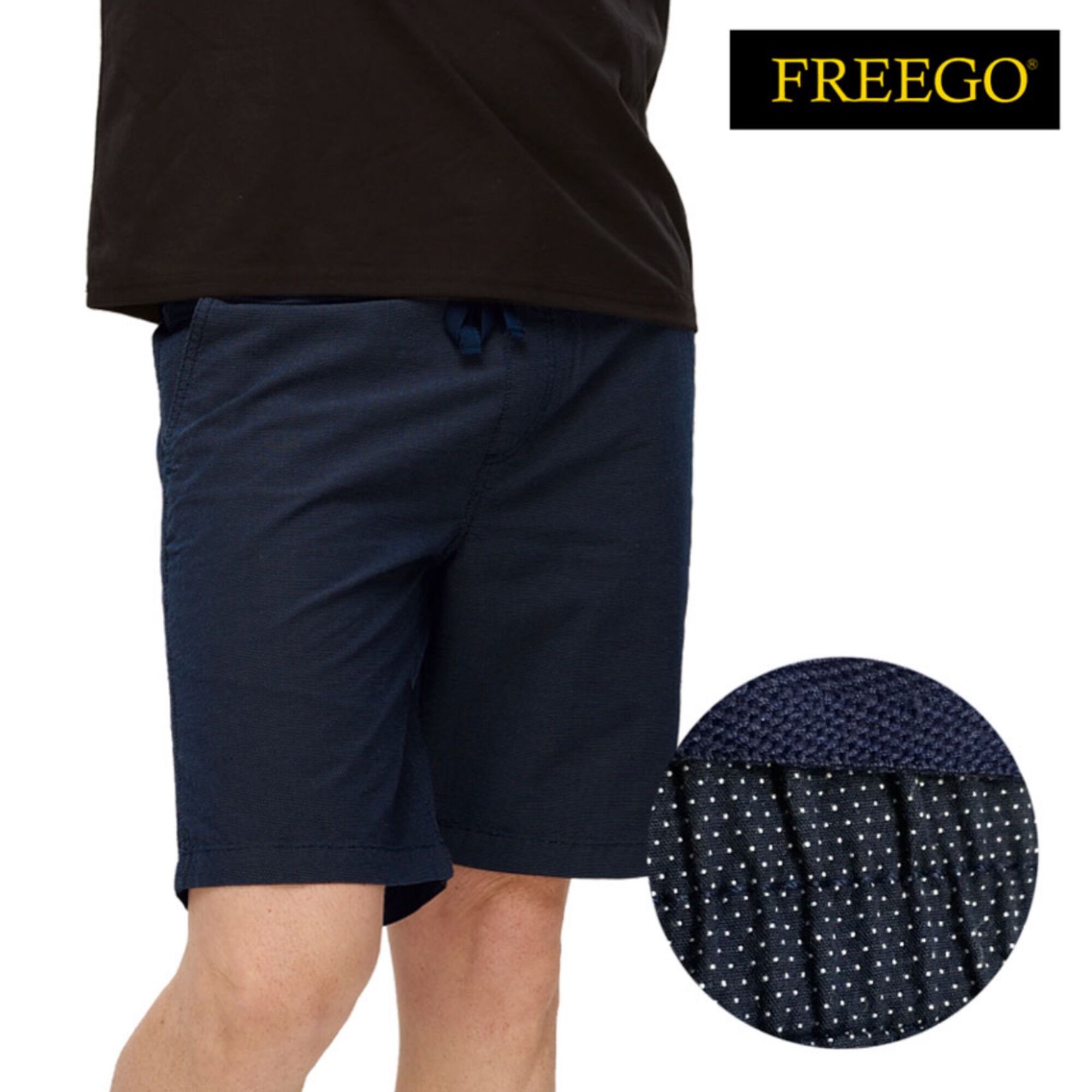 FREEGO Navy Blue Drawstring Shorts : Ashraf | Lazada PH
