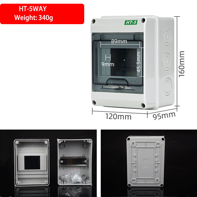 HT Series Junction Box 2/5/8/12/15/18/24WAY PC Plastic Outdoor Electrical IP65 Waterproof ...